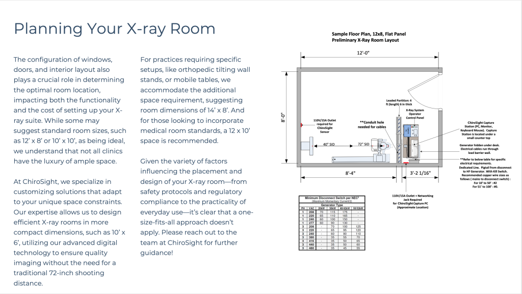 X-ray Room Design Guide - ChiroSight Digital X-Ray Solutions